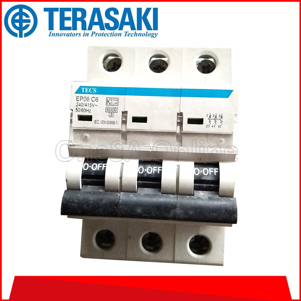 TERASAKI MCB 3P 6KA 6A C CURVE(EPC06063) | Shopee Malaysia