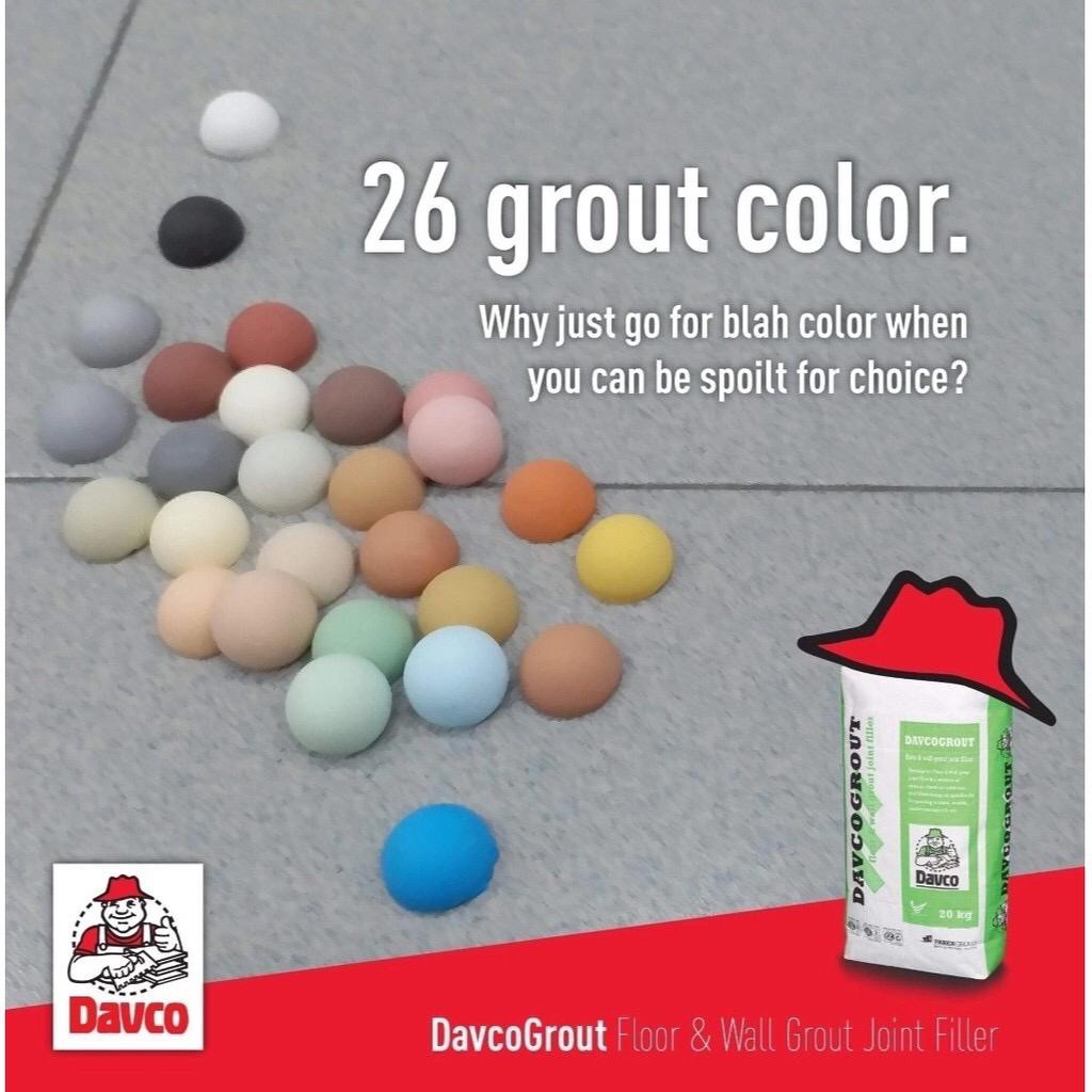 (20KG) COLOUR GROUT DAVCO FLOOR & WALL GROUT JOINT FILLER | Shopee Malaysia
