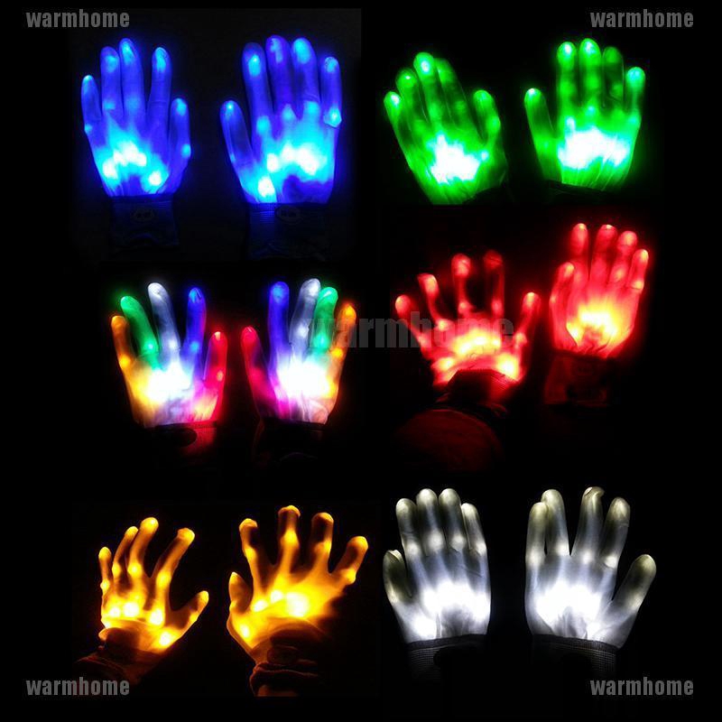 catchy 1Pc light-up toys led rave flashing glove glow light up finger ...