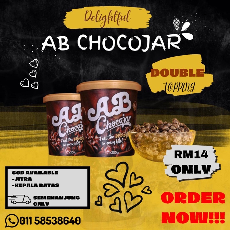 [READY STOCK/FAST DELIVERY]🔥🔥AB CHOCOJAR VIRAL DOUBLE TOPPING BERSAMA ...