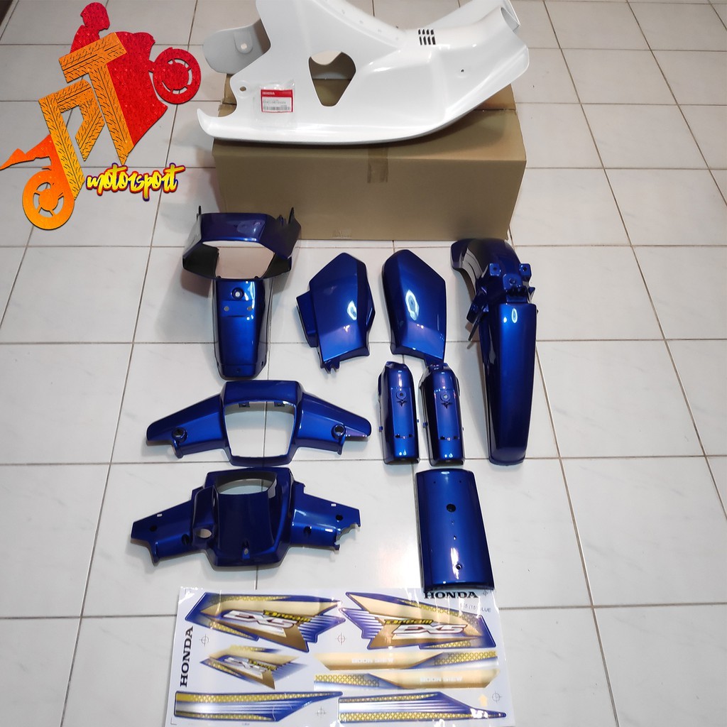 Honda Ex5 Cover Set Candy Blue Vital Blue Leg Shiled Local / Original ...