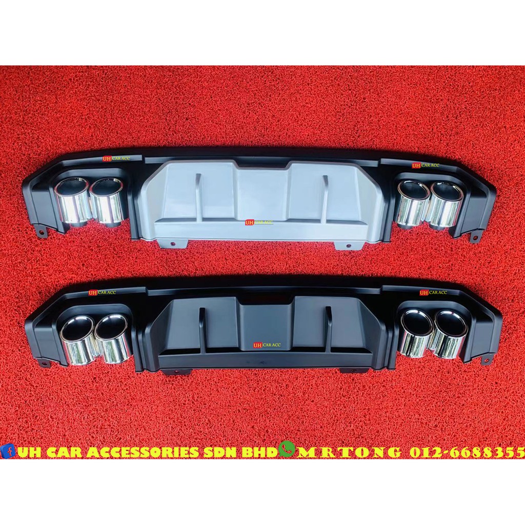 Honda Civic Fc 2016-2021 Rear Bumper Lower Garnish Diffuser Lip Lips ...