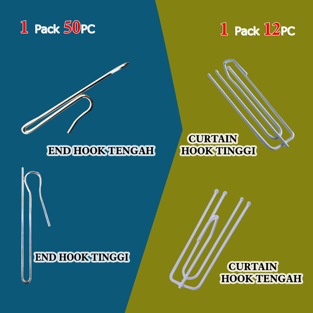 Langsir Cat Putih Cangkuk Langsir Keluli Pencelupan Cat dan Cangkuk ...