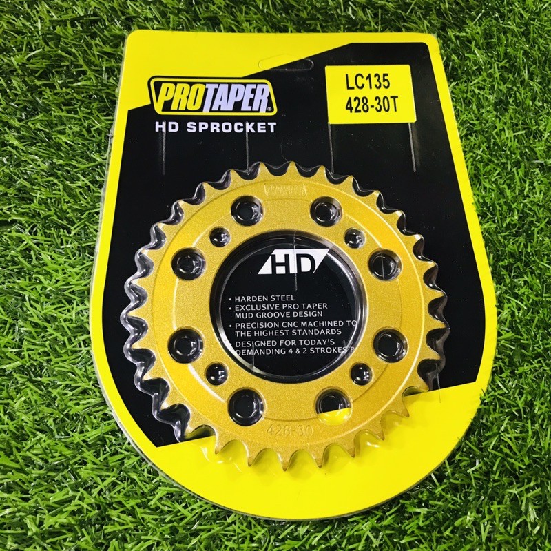 PROTAPER HD GOLD SPROCKET 428-30T / 31T / 32T / 33T / 34T / 35T / 38T FOR LC135 & RXZ | Shopee ...