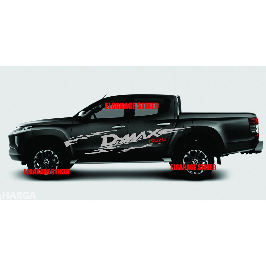 Dmax Car Sticker cutting Car Sticker double cabin dmax Car Side body ...