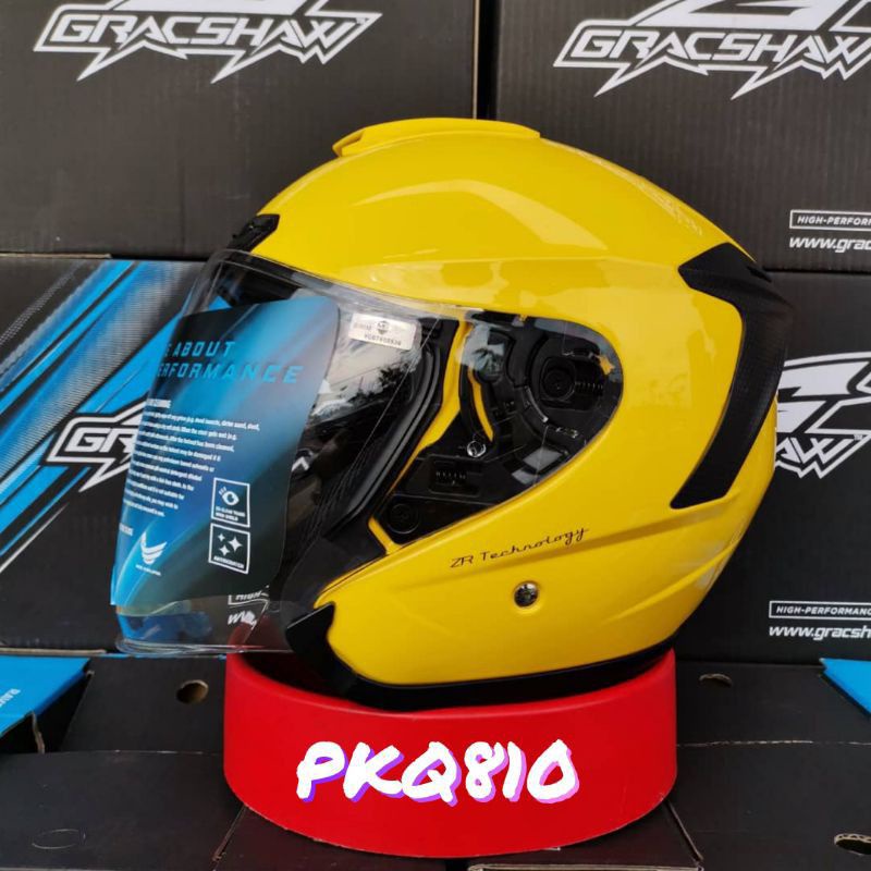ALL COLOUR AVAILABLE 100% ORIGINAL HELMET GRACSHAW G838 PLAIN GAIZER ...