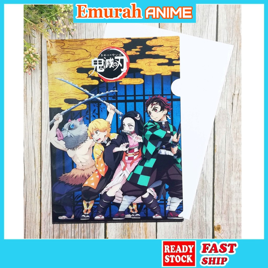 Demon Slayer A4 Size Clear File Folder Stationery | Shopee Malaysia