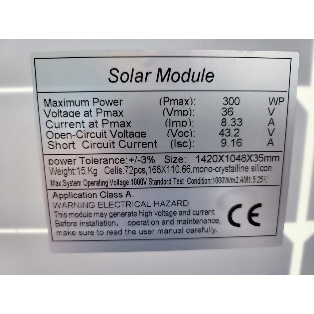 300W | Solar PV Panel 300W Mono Cell Solar Panel CLASS A | Shopee Malaysia