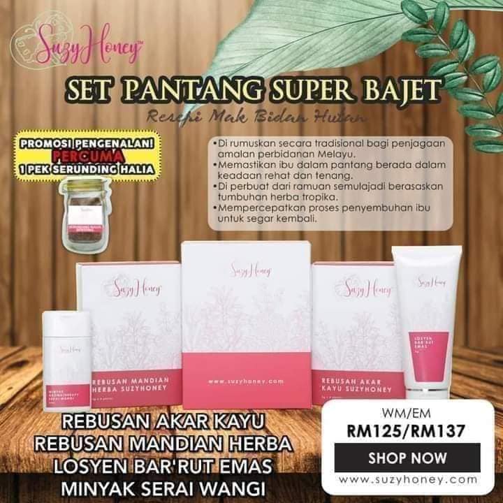 SUZYHONEY SET BERPANTANG BERSALIN LENGKAP Rebusan Akar Kayu Sepang ...