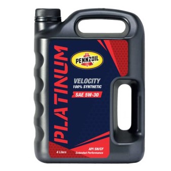 Pennzoil Platinum Velocity SAE 5W-30 API SN/CF 100% Synthetic Engine ...