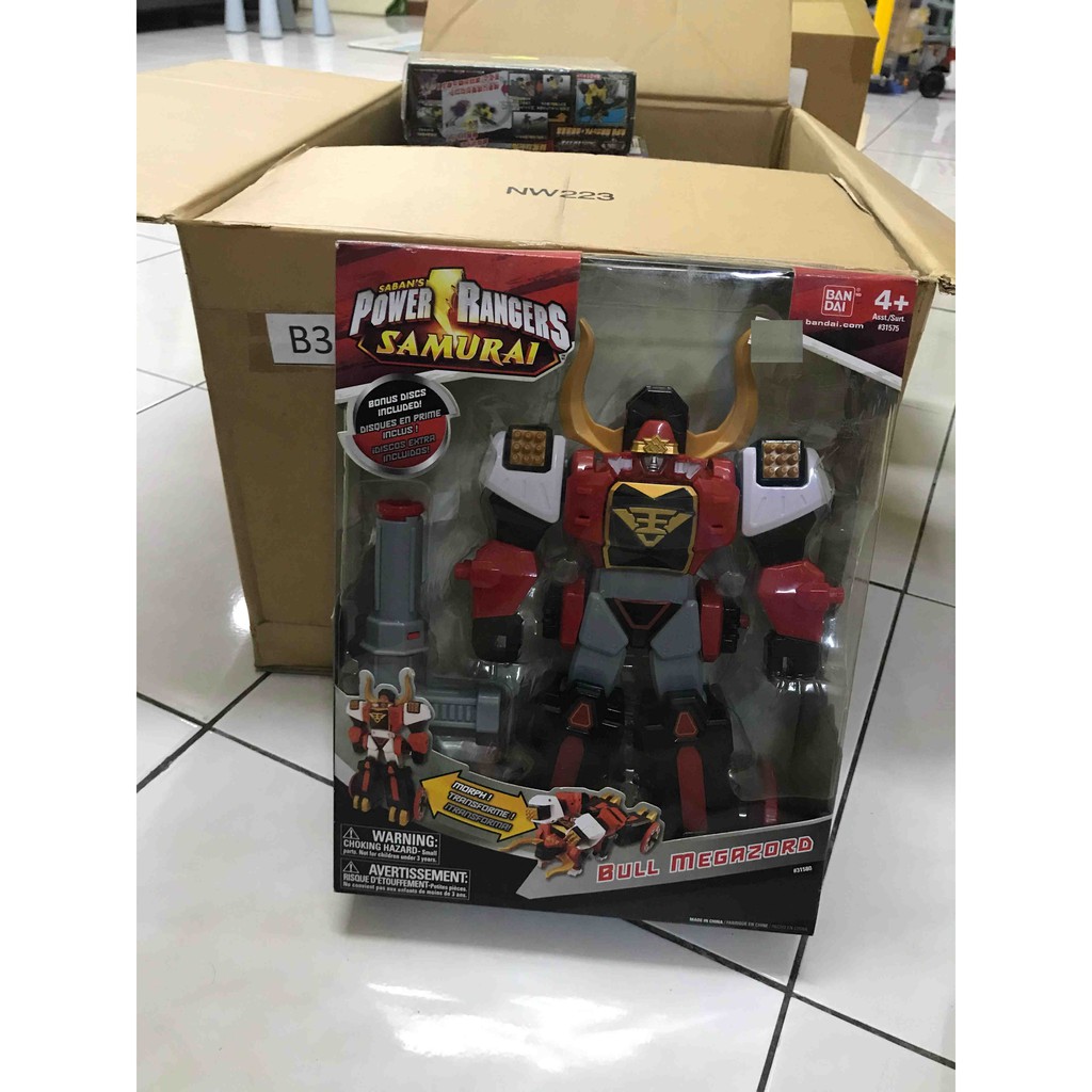 Bandai Power Rangers Megazord Samurai Bull Megazord BIB | Shopee Malaysia