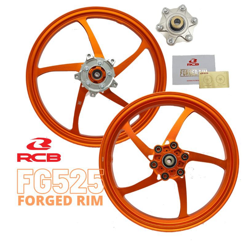RACING BOY FG525 FORGED RIM Y15ZR 185/250 ORANGE | Shopee Malaysia