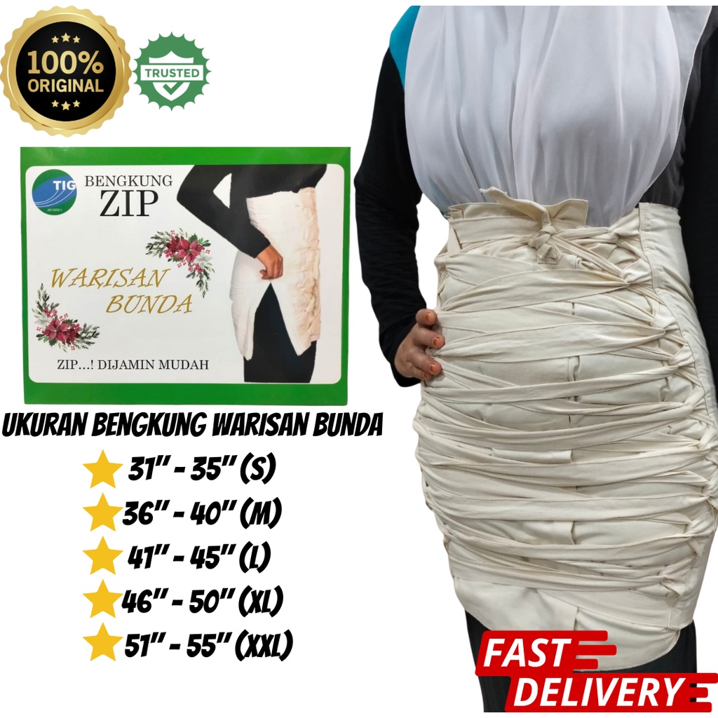 Bengkung Tradisional (Tali+Zip) Warisan Bunda (Kain Belacu & Good ...