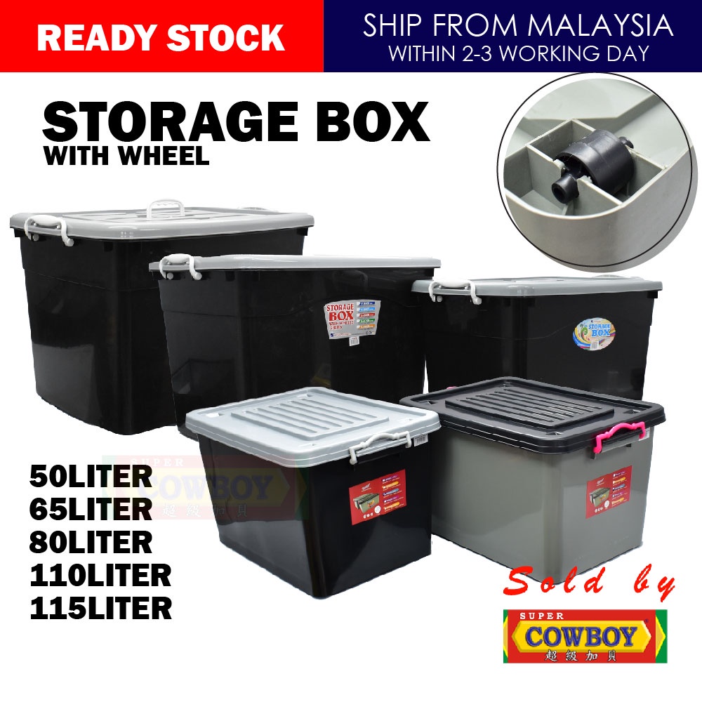 (50L/65L/80L) Storage Box With Wheel / Bekas Simpanan dengan Roda ...