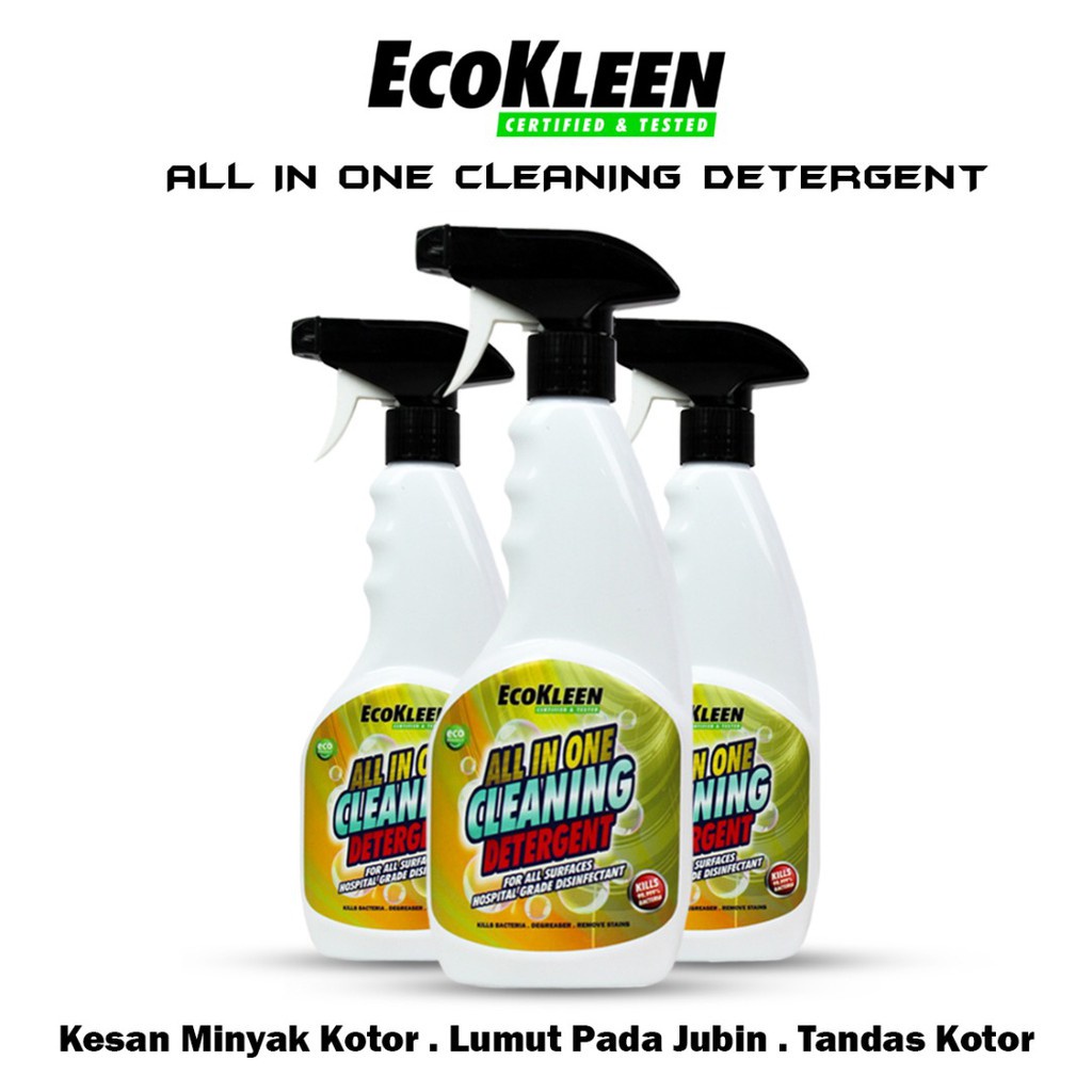 Eco Kleen All-In-One Cleaning Detergent & Antibacterial Cleaner 500 ml ...