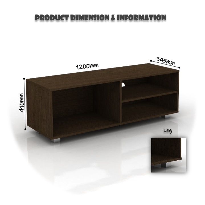 Brightening Stars Perabot TV CABINET RACK 4 FT tv console almari TV Media Storage Cabinet TV ...