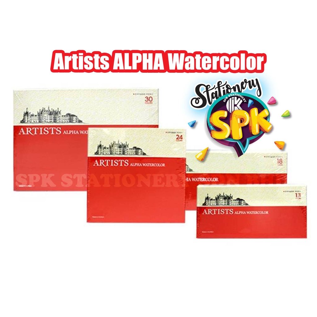 Artists Alpha Watercolor 13/18/ 24/30 Paints Set / Warna lukisans ...