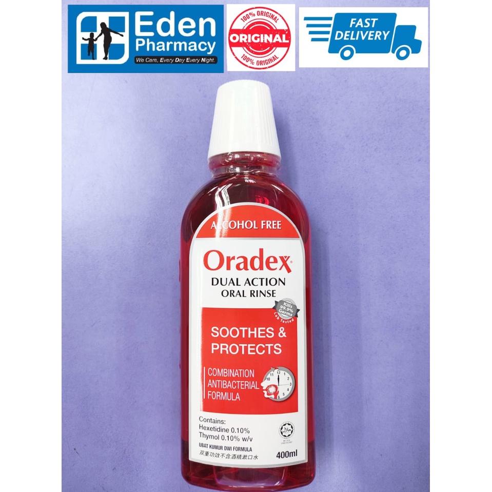 Oradex Dual Action Oral Rinse ( 400ml ) | Shopee Malaysia
