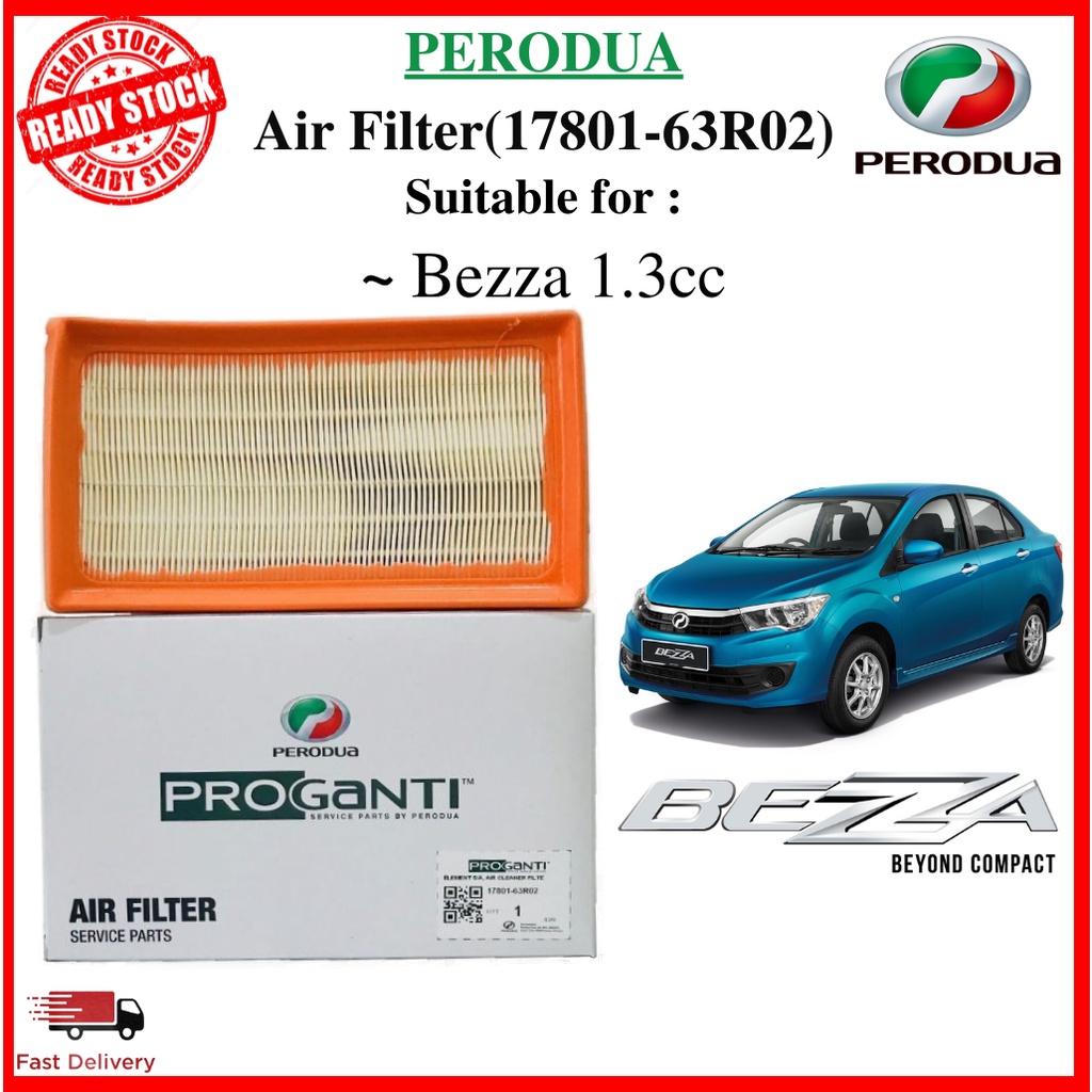 ORIGINAL PERODUA BEZZA 1.3CC ENGINE AIR FILTER (17801-63R02) #Perodua ...