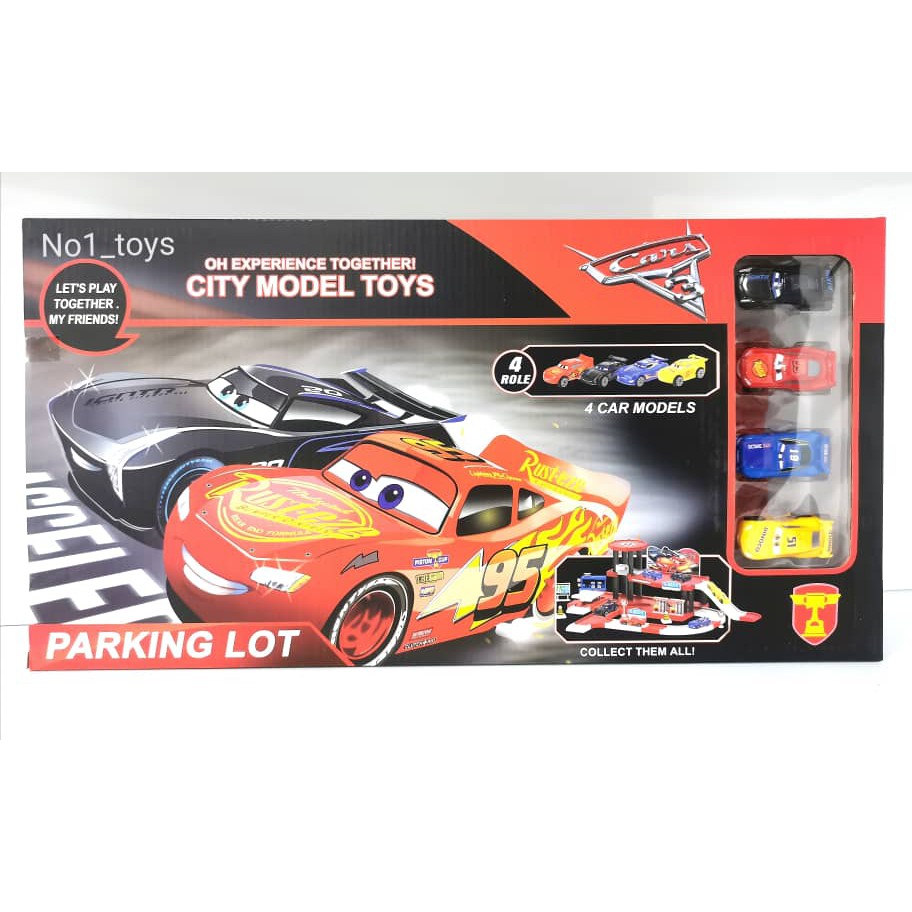Mcqueen Cars Toys Parking Lot Let's Play Together (My Friends) | Shopee ...