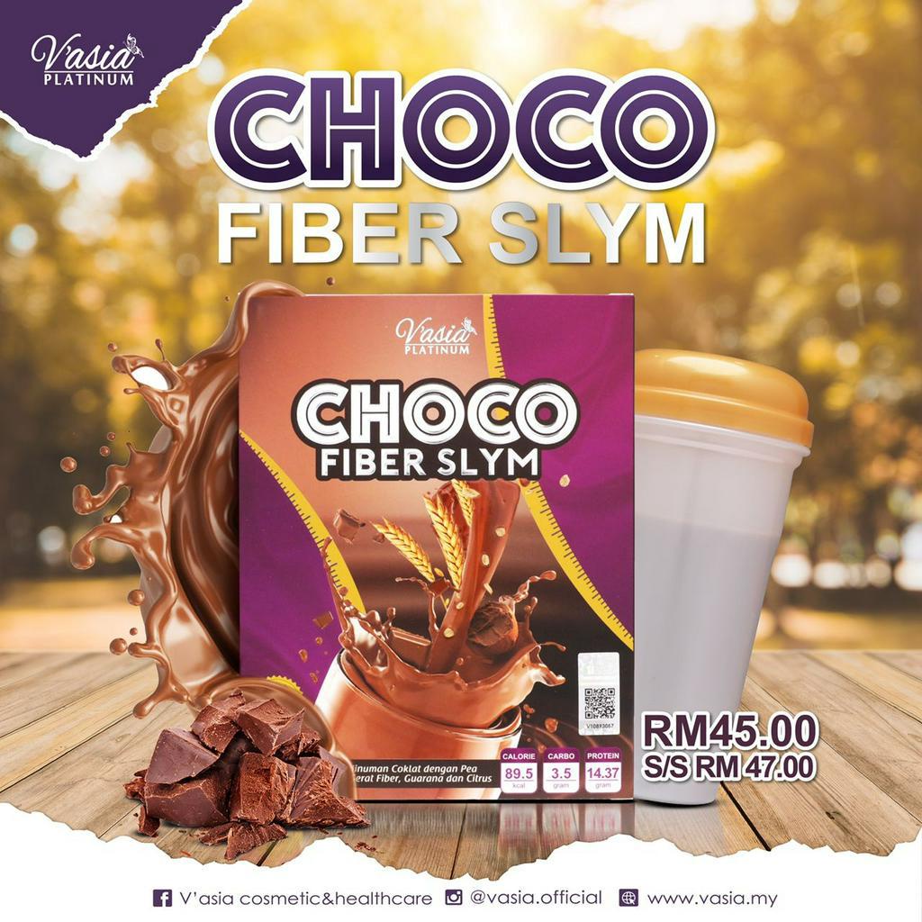 V'Asia CHOCO FIBER SLYM 10s X 20g & COFFEE FIBER SLYM 10s X 20g | Shopee Malaysia