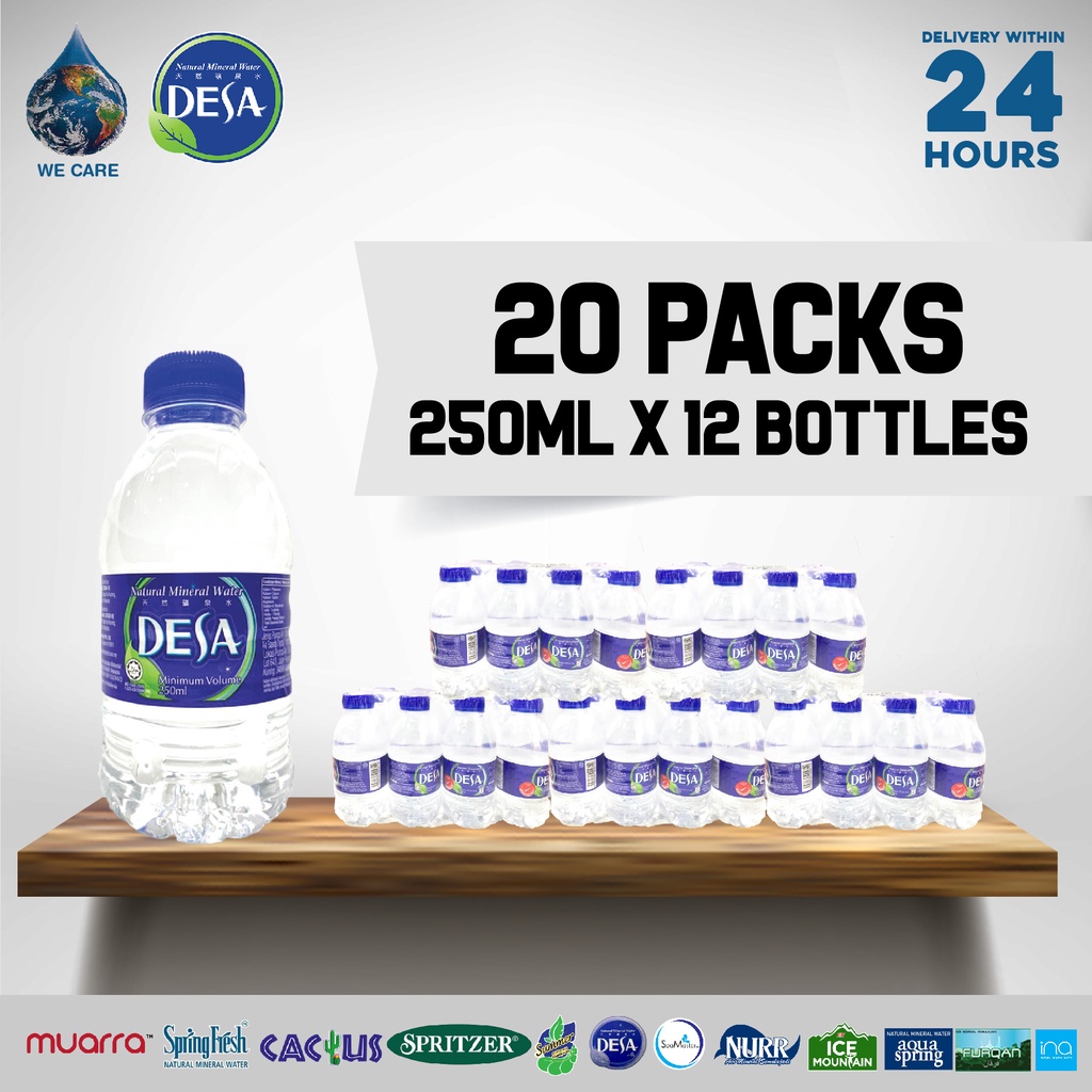 DESA Mineral Water (250ml x 12 Bottles x 20 Shrink Pack) | Shopee Malaysia