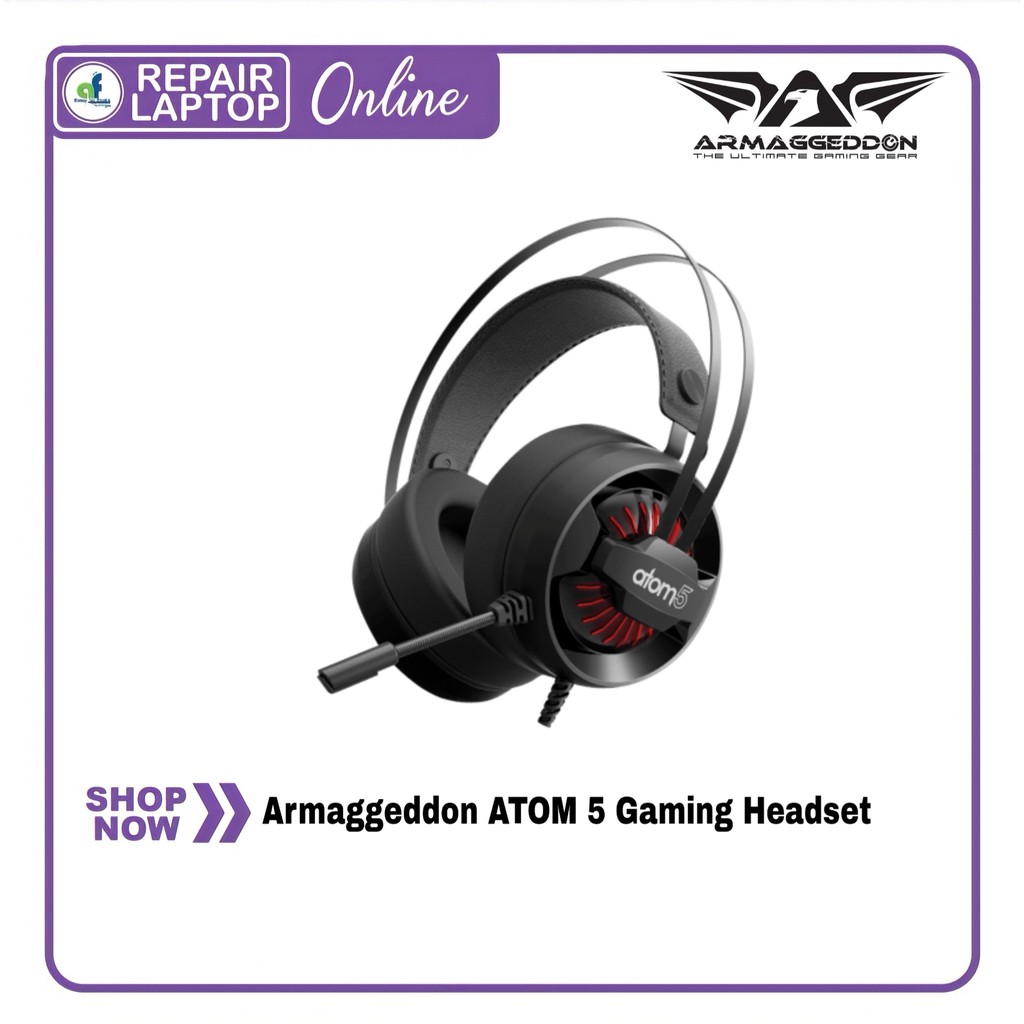 Armaggeddon ATOM 5 Stereo Gaming Headphones with Mic, 7 LED Lighting ...