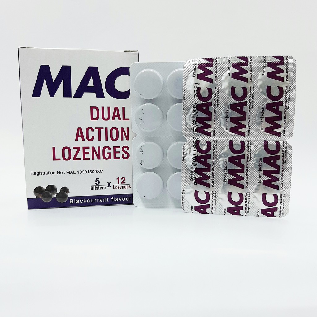 MAC DUAL ACTION LOZENGES 12'S [STRIP] / 60'S [BOX] (EXP:11/2026 ...
