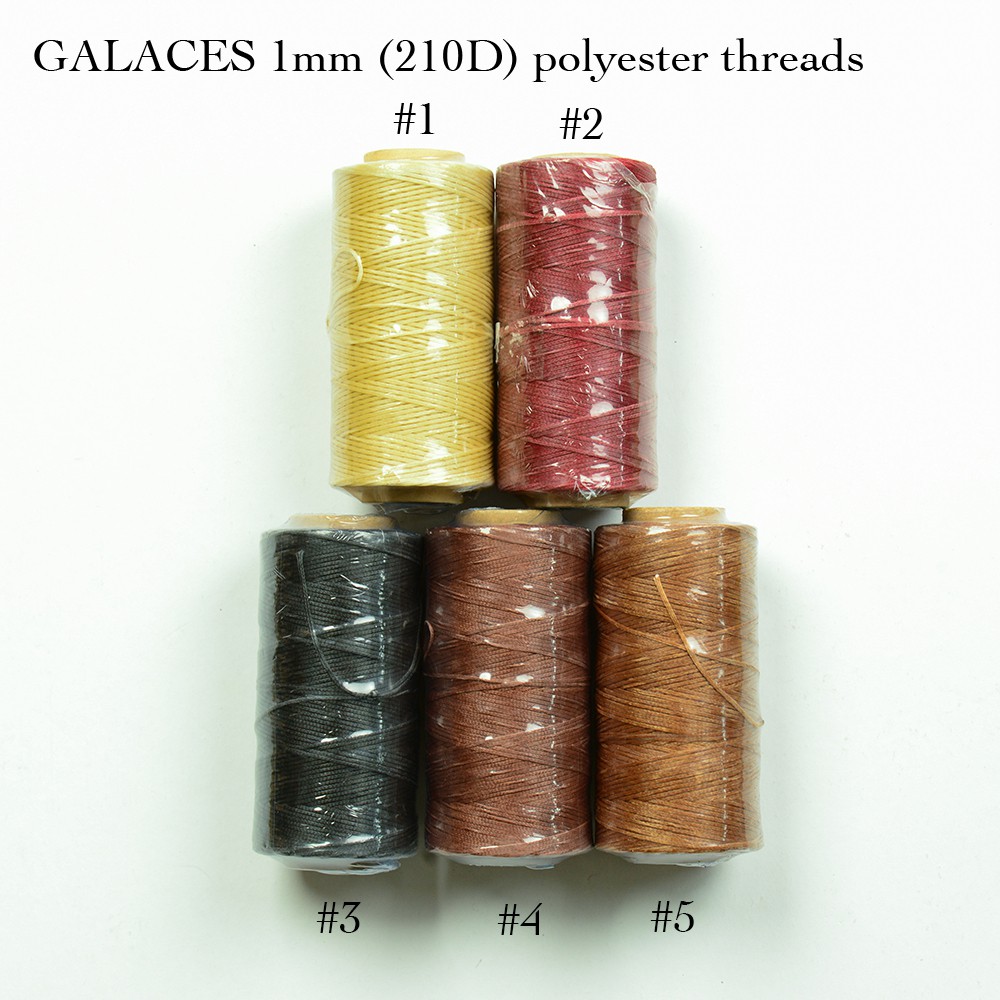 GALACES 210D Benang 1mm Polyester Waxed Flat Braided Big m Thread ...