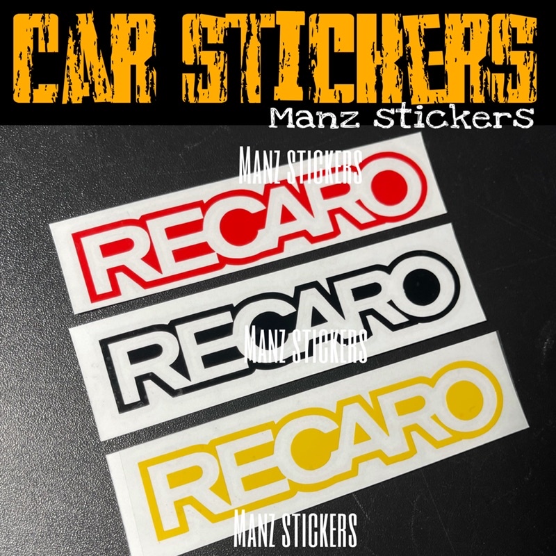 [24 HOURS SHIP] STIKER KERETA RECARO DESIGN 4 / RECARO CAR STICKERS ...