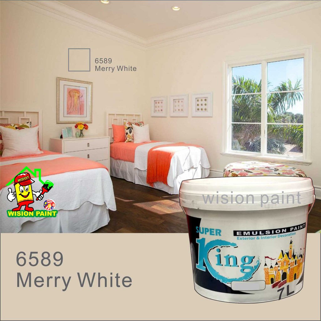 MERRY WHITE 6589 (7L) KI NG PAINT INTERIOR EMULSION PAINT MATT FINISH ...