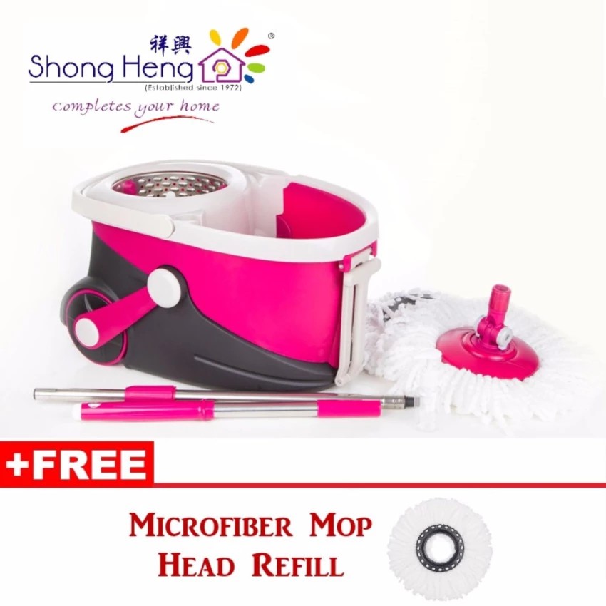Walkable Spin Mop SH L006 [GET EXTRA MOP HEAD & STICK] | Shopee Malaysia