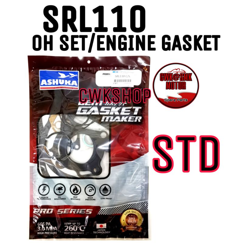 SRL110 OH SET/ENGINE GASKET ASHUKA | Shopee Malaysia