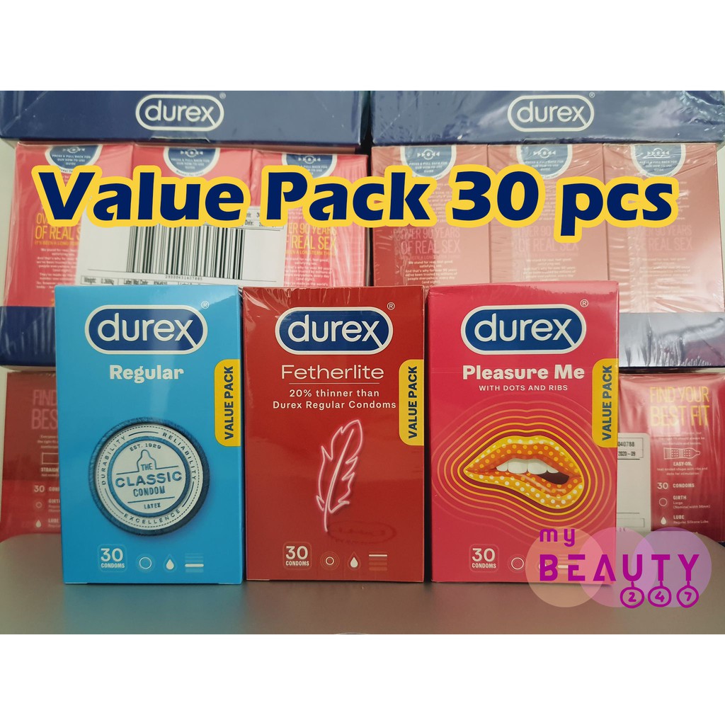 [Clearance] Australia Durex Value Pack 30pcs Regular Classic Fetherlite ...