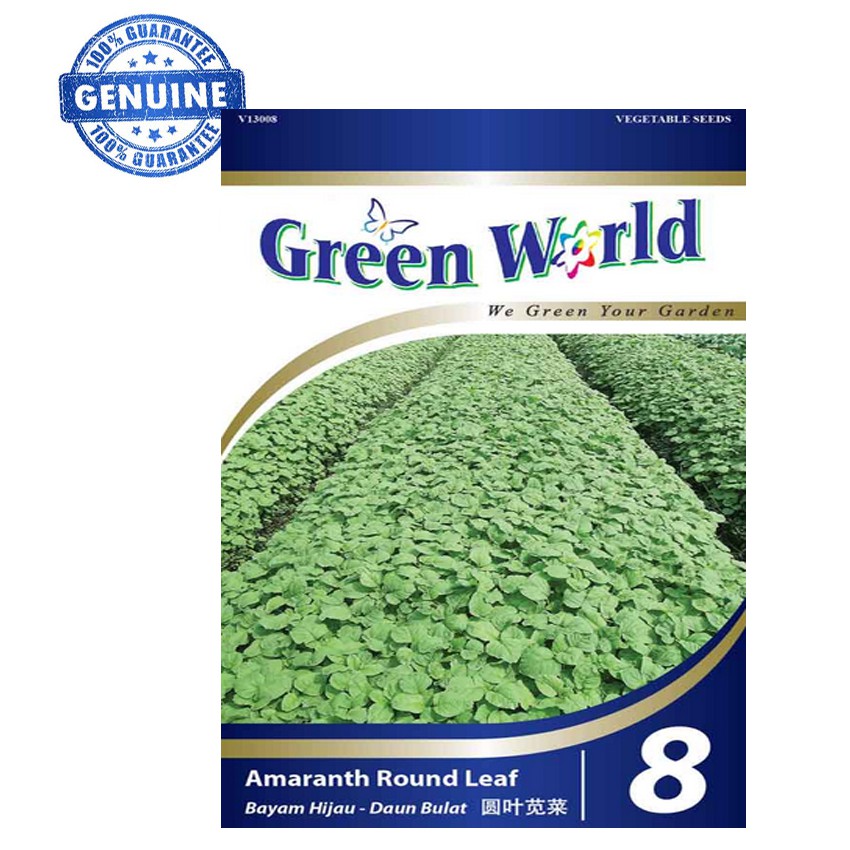 SEEDS/BENIH GW 8 Amaranth Round Leaf - Bayam Hijau -Daun Bulat | Shopee ...