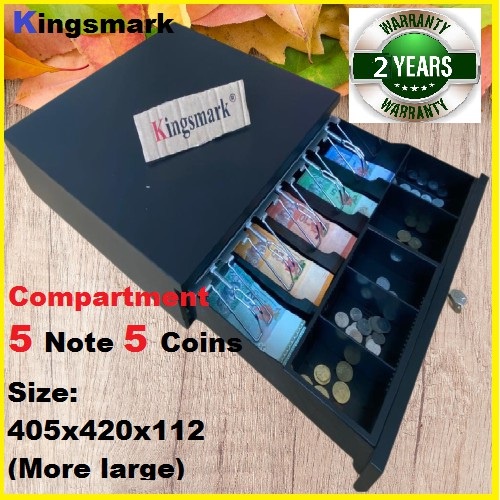 5 COMPARTMENTS Super Heavy Cash Drawer Register Box POS System With ( 5 ...