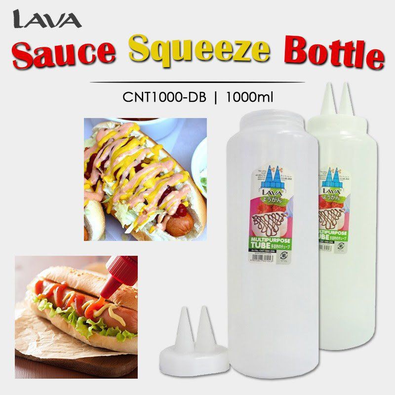 LAVA Multipurpose Tube/Botol Plastik CNT1000 Double Nozzle Botol Sos ...
