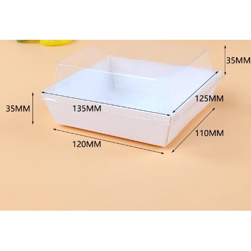 50 pcs/100pcs 071 Plastic Big Square White Paper Box Packaging ...
