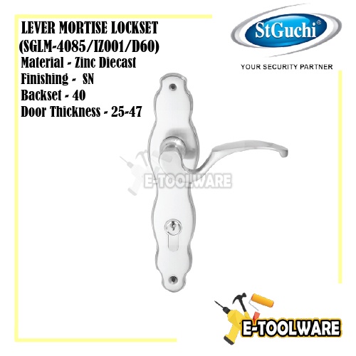 St Guchi SGLM-4085/IZ001/D60 Lever Mortise Lockset | Shopee Malaysia