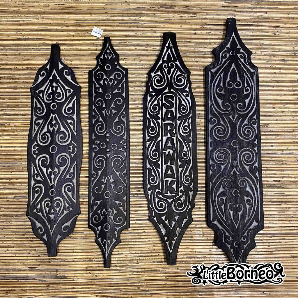 Dayak Shield - Sarawak - Home Décor - Terabai - Black - Handcraft, hand ...