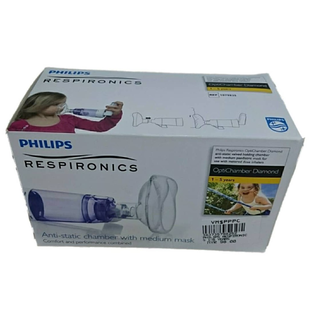 Philips Respironics OptiChamber Diamond With Mask (Medium)(1-5 years ...
