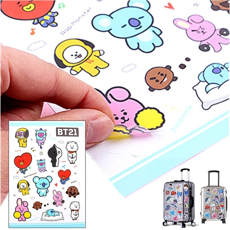 1 PC BTS Bangtan Boys BT21 Same Waterproof Sticker Decals Paster ...