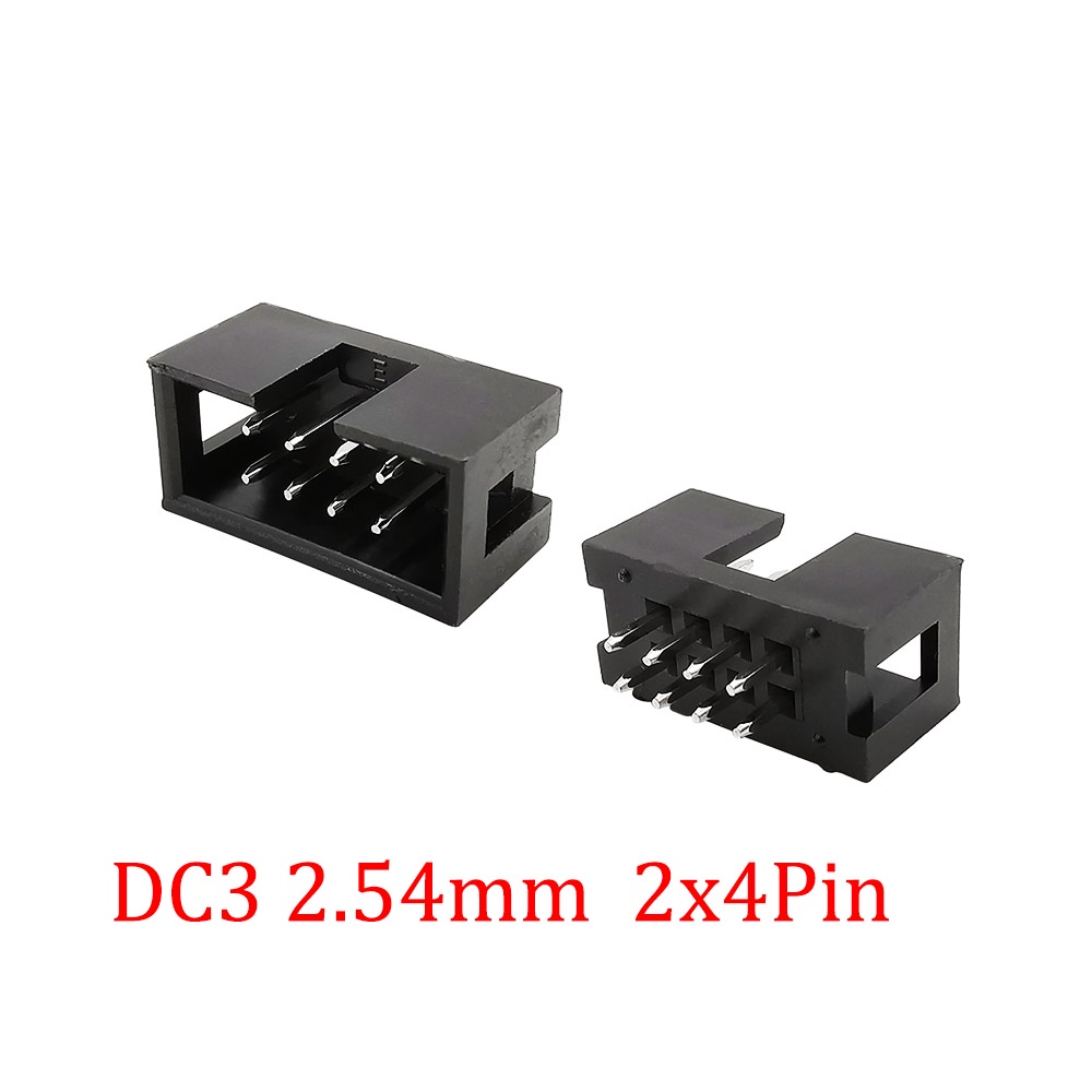 5/10/20Pcs DC3 DIP 8Pin Male Socket Straight IDC Box Header PCB Connectors Pitch 2.54mm Double ...