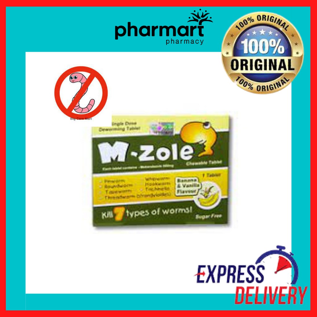 M-ZOLE CHEWABLE TABLET 1'S (EXP 5/2025) | Shopee Malaysia