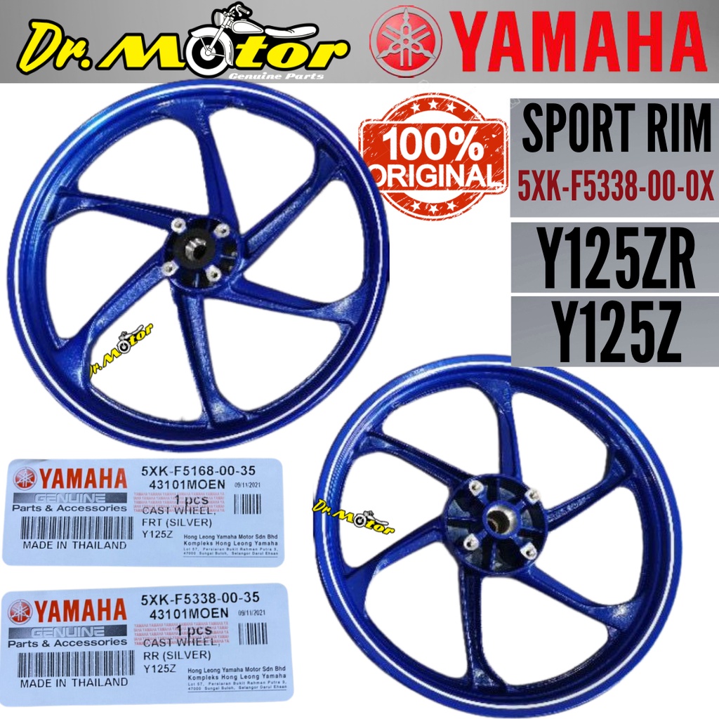 100% ORIGINAL YAMAHA 5XK Y125ZR Y125Z Sportrim Cast Wheel Sport Rim RODA TYRE TAYAR Y125 125Z ...