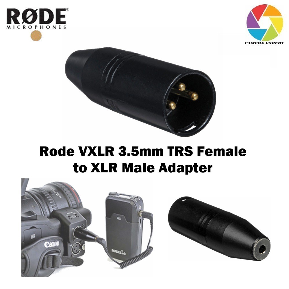 ( Ready Stock ) Rode VXLR 3.5mm to XLR Adapter (1/8" TRSF to XLRM ...