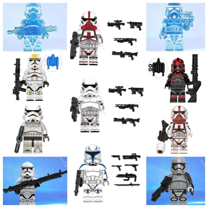 Star Wars Minifigures Compatible Stormtrooper Clone Trooper Soldiers ...