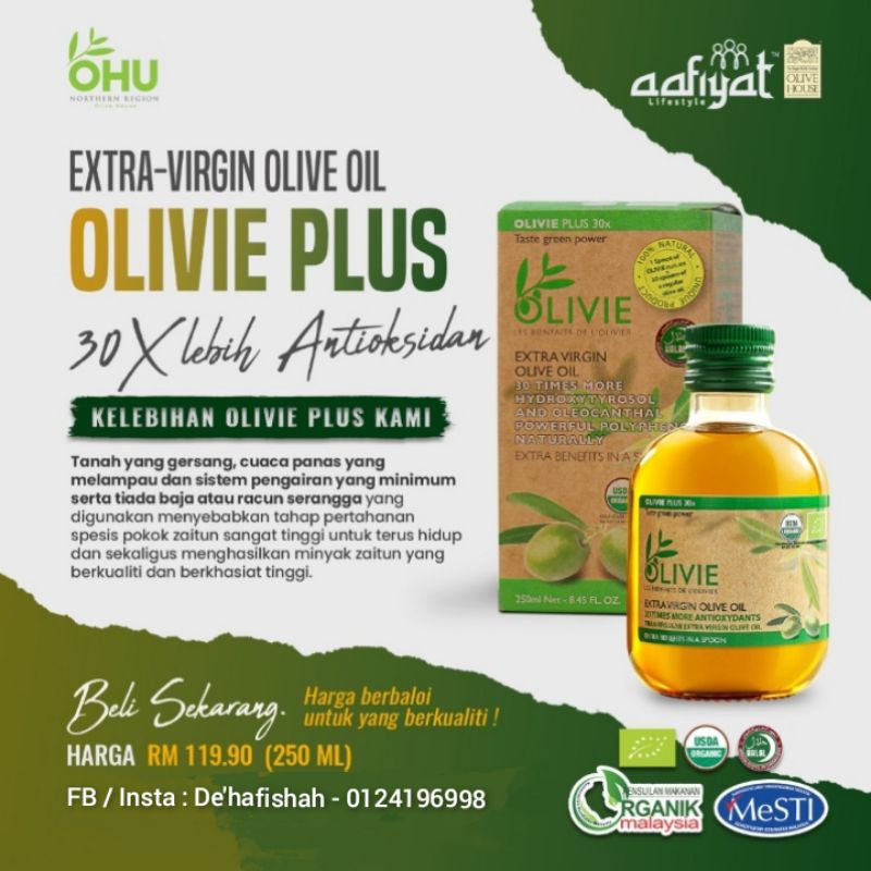 OLIVIE PLUS 30X Extra Virgin Olive Oil - 250 ml | Shopee Malaysia