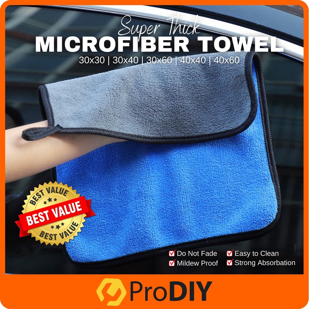 Super Thick Microfiber Car Cleaning Towel Car Wash Cloth Wax Polishing ...
