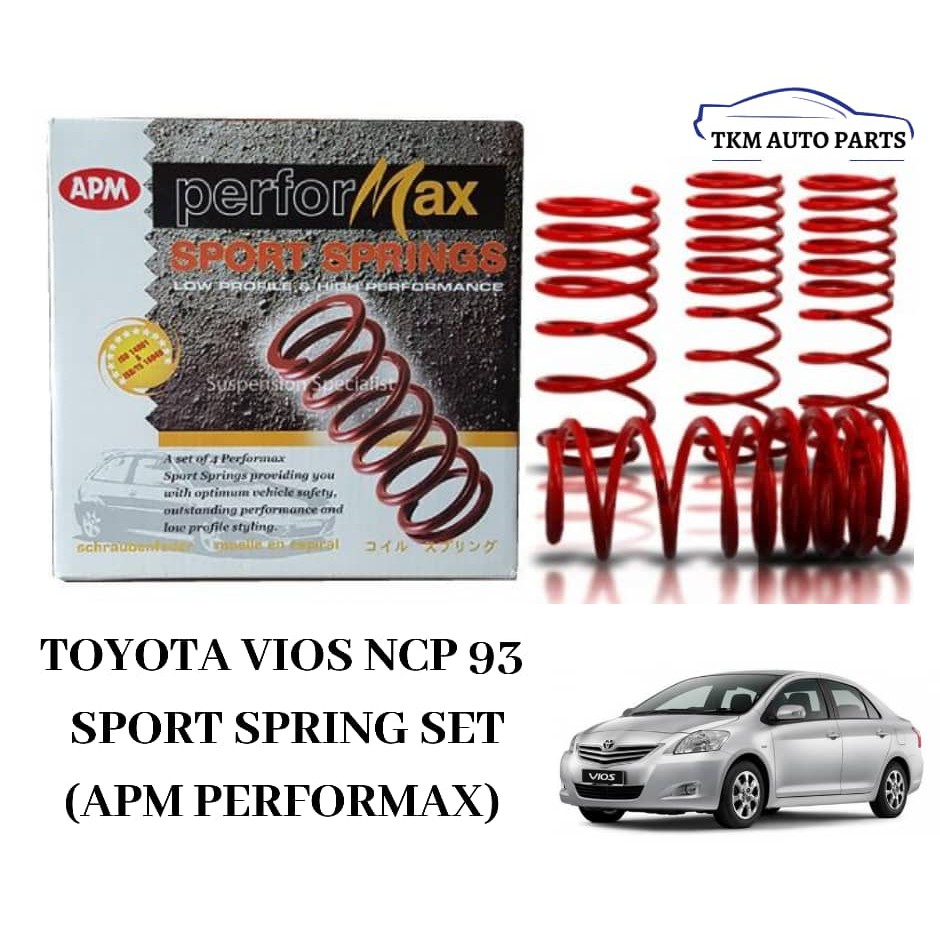 TOYOTA VIOS NCP 93 SPORT SPRING SET (APM PERFORMAX) | Shopee Malaysia